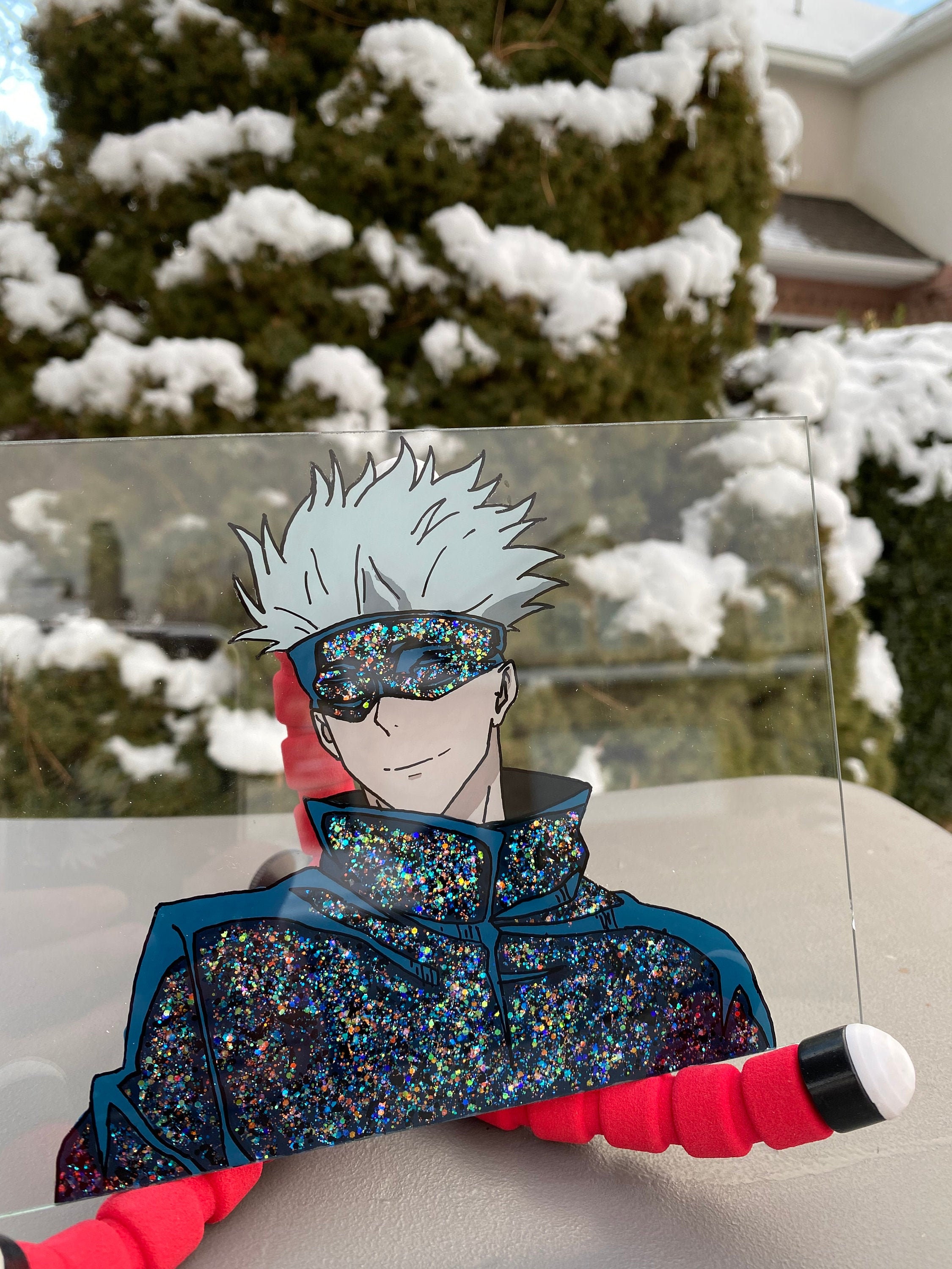 Gojo Satoru Glass Painting Jujutsu Kaisen | Etsy