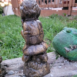 Concrete Garden Elf on a Toadstool - Etsy