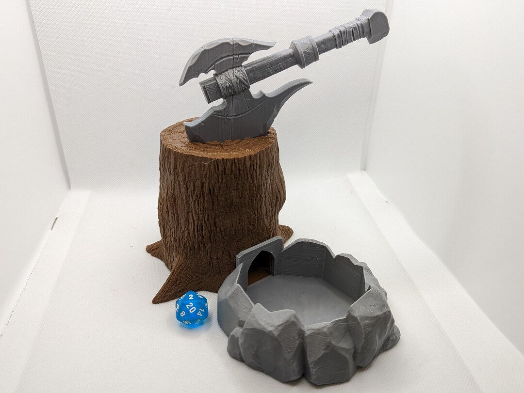 Barbarian's Axe Dice Tower - Etsy