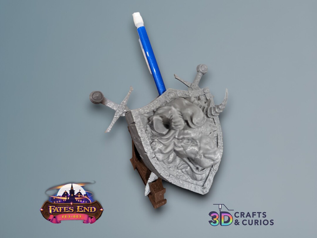 Shield of the Manticore - Pen Holder - Etsy