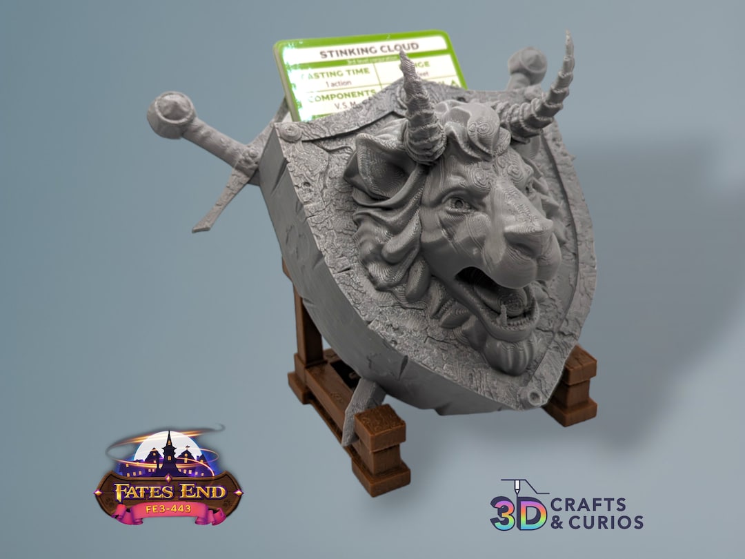 Shield of the Manticore - Card Holder | Fate's End | Tabletop Games - Etsy