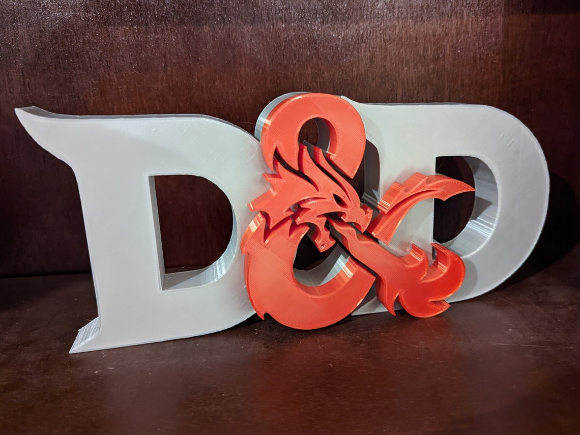 3D Dungeons and Dragons D&D Logo Sign - Etsy