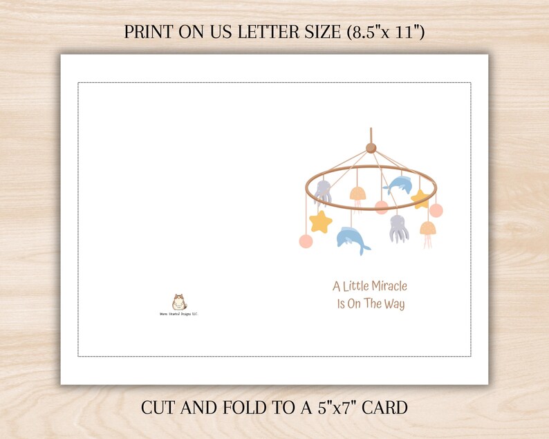 A Little Miracle is on the Way Card – Pregnancy Announcement Card, New ...