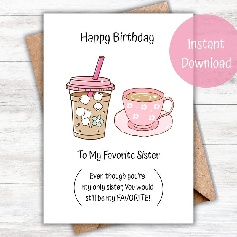 Sister Birthday Card Cute - Etsy