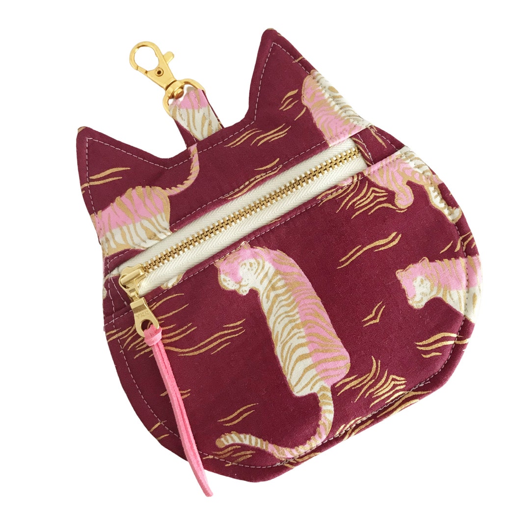 Tiger Print Pouch//cat Zipper Pouch//cat Gift//cat Lover Gift//cat ...