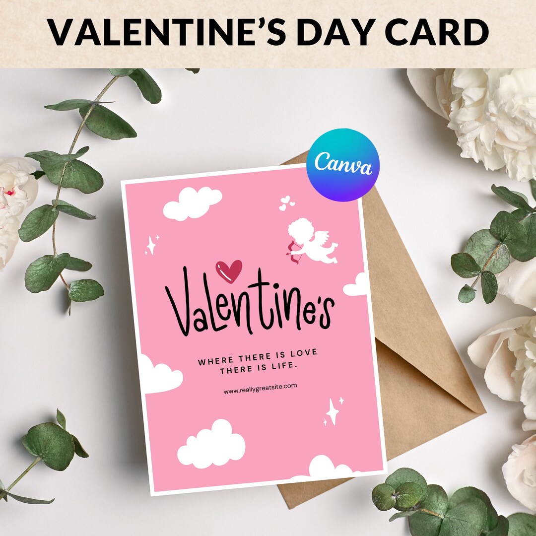 Valentine's Day Card / Greeting Card / Digital Download / Simple ...