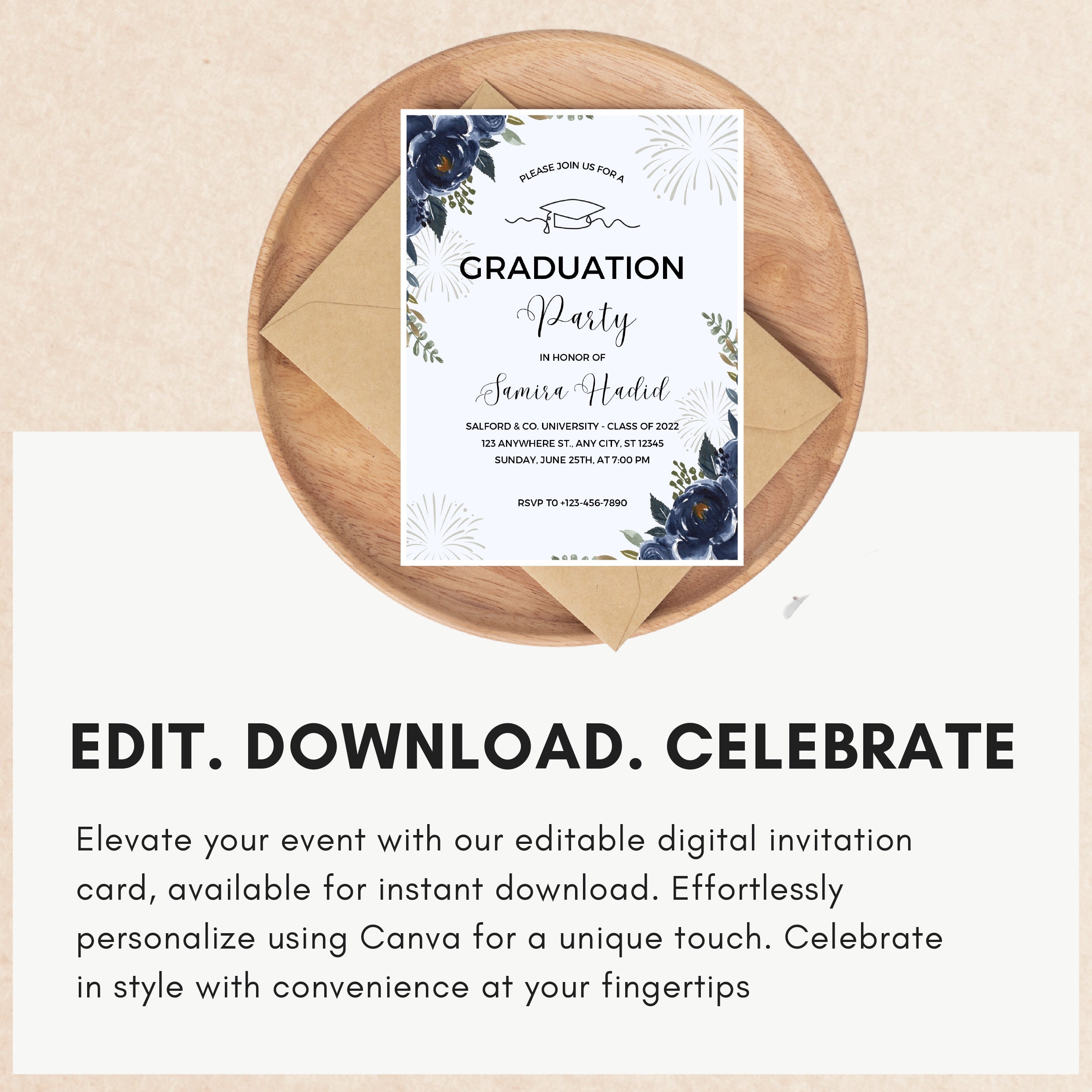 Graduation Party Invitation Card / Graduation Invitation / 2024 ...