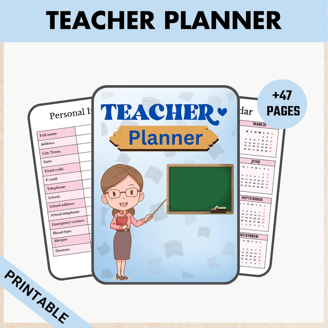 2024 Teacher Planner / Digital Teacher Planner / Teacher Planner ...