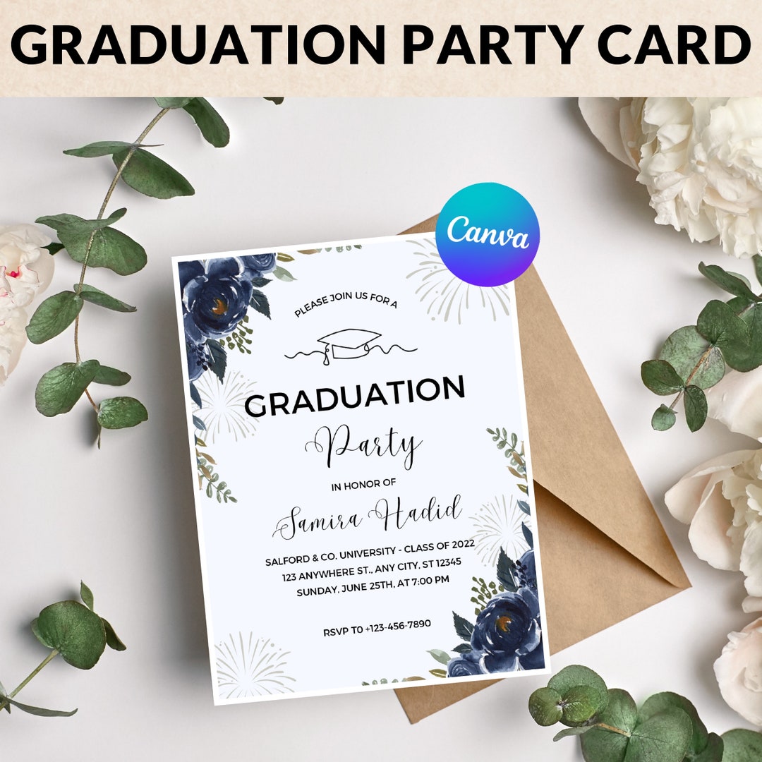 Graduation Party Invitation Card / Graduation Invitation / 2024 ...