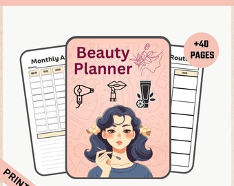 Beauty Planner Skincare Planner Glow up Planner Makeup Planner Beauty ...