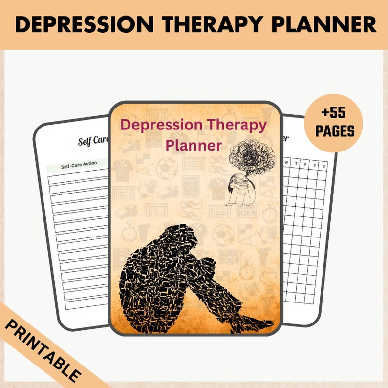 Mental Health Journal / Depression Therapy Planner / Depression Planner ...