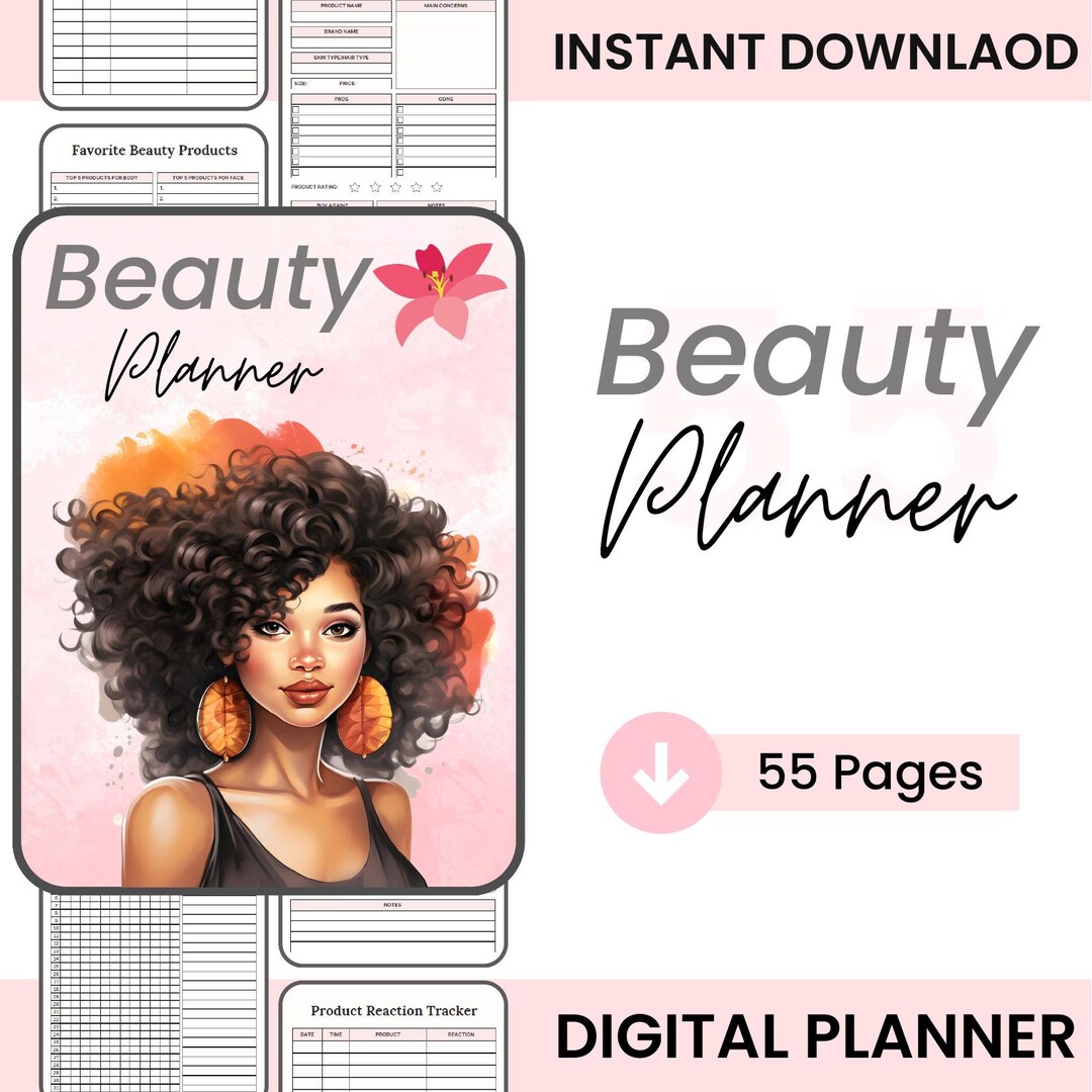 Beauty Planner / Skincare Planner / Glow up Planner / Makeup Planner ...