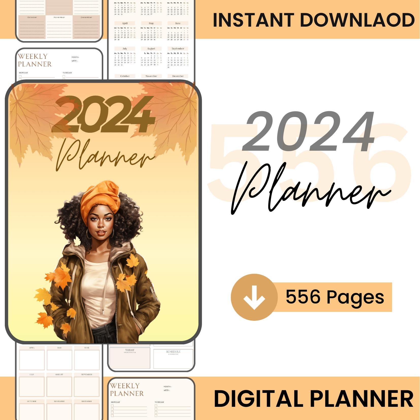 Digital Planner 2024 / Minimalist Digital Planner / Printable Planner ...
