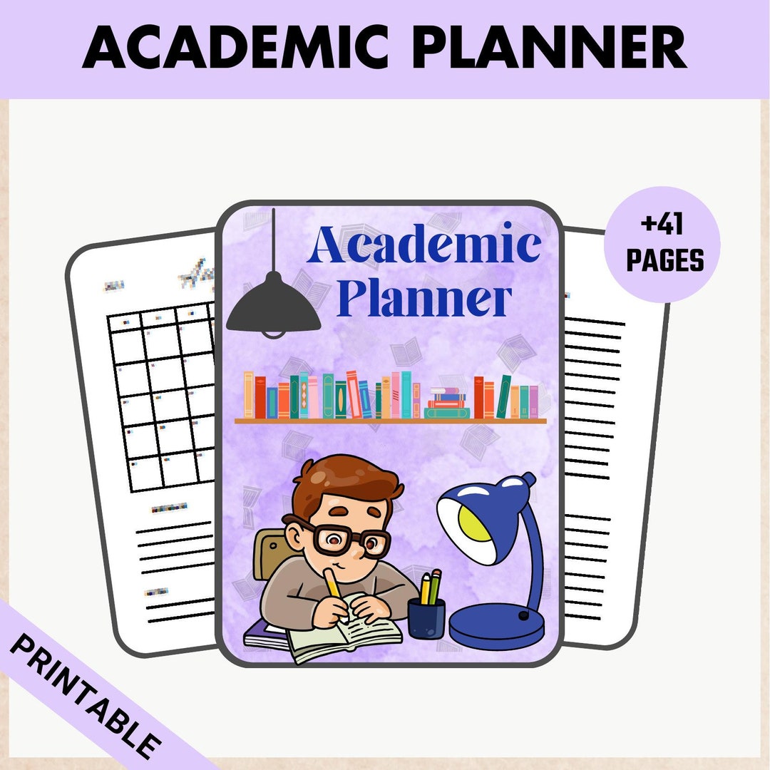 Digital Academic Planner, Printable Student Organizer (digital Download ...