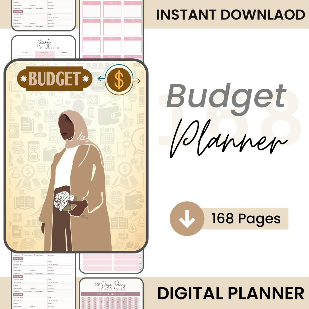 Budget Planner / Minimalist Digital Planner / Finance Planner / Savings ...