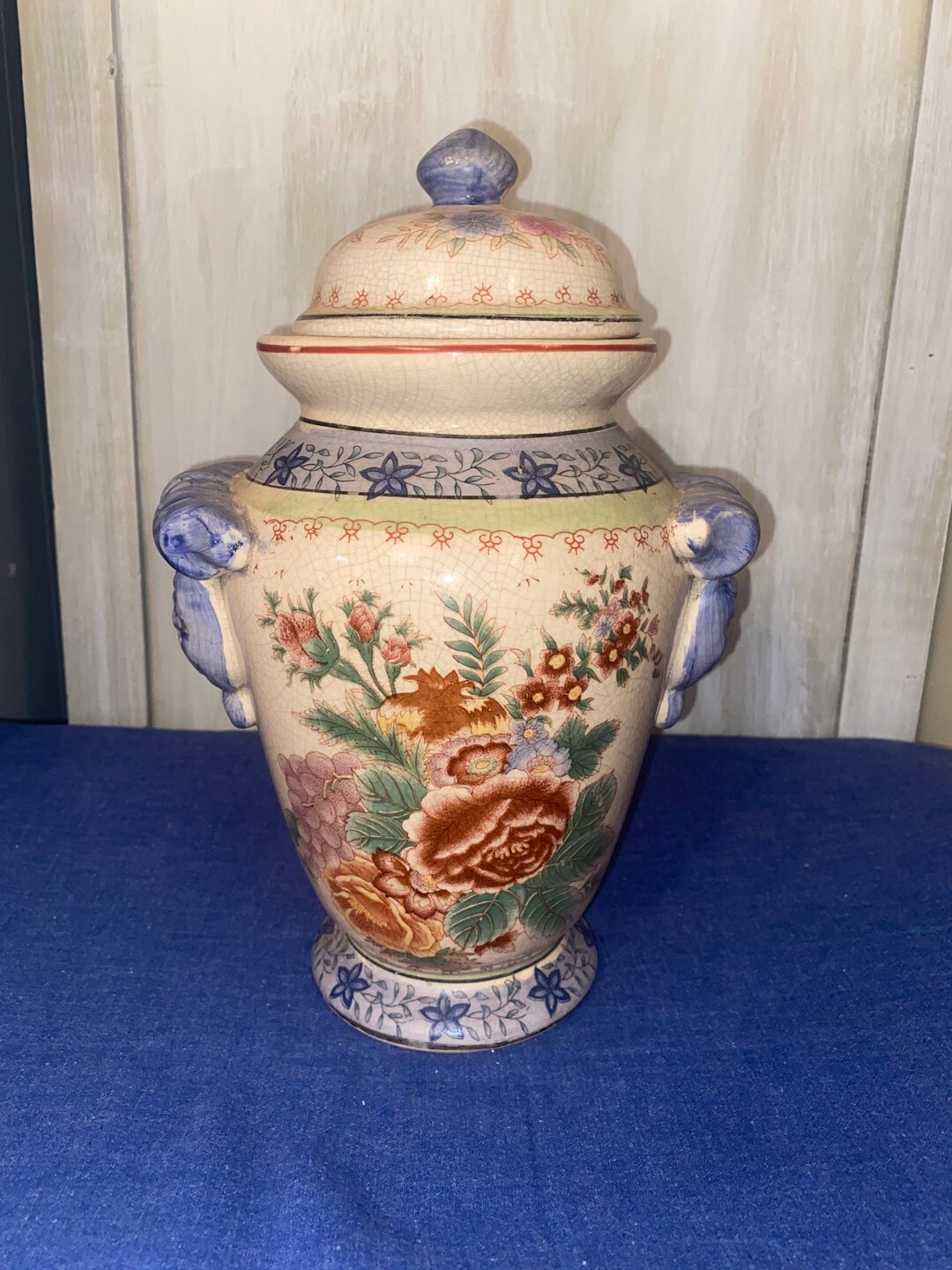 Magnani Pottery Vase/urn With Lid - Etsy