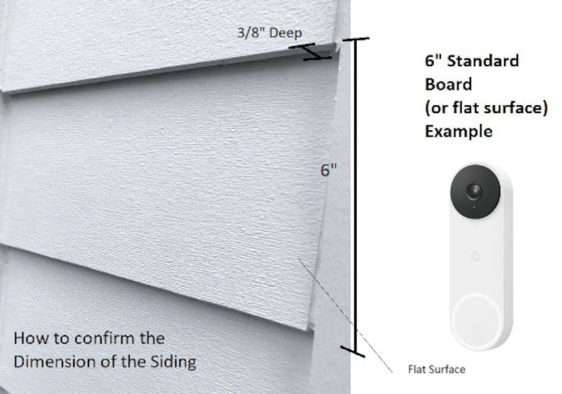 Google Nest wired 2nd Gen. Doorbell Vinyl/ Board Siding - Etsy Canada