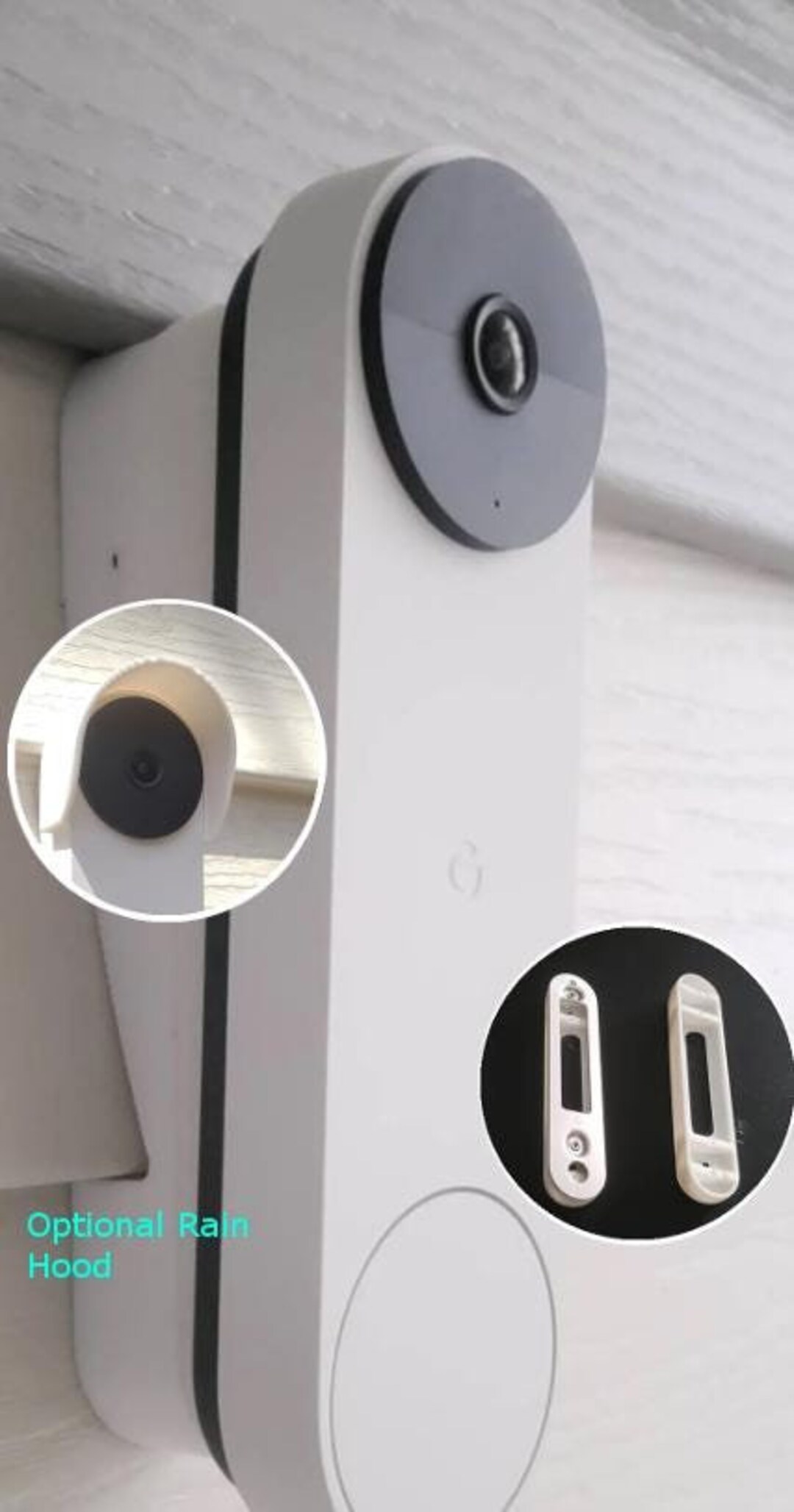 Google (battery) Doorbell Vinyl/ Board/ Dutchlap Siding Mount With ...