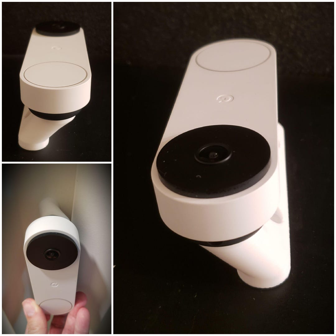 Spacing Mount for Google Nest (wired ,2nd & 3rd Gen.) Doorbell in Tight ...