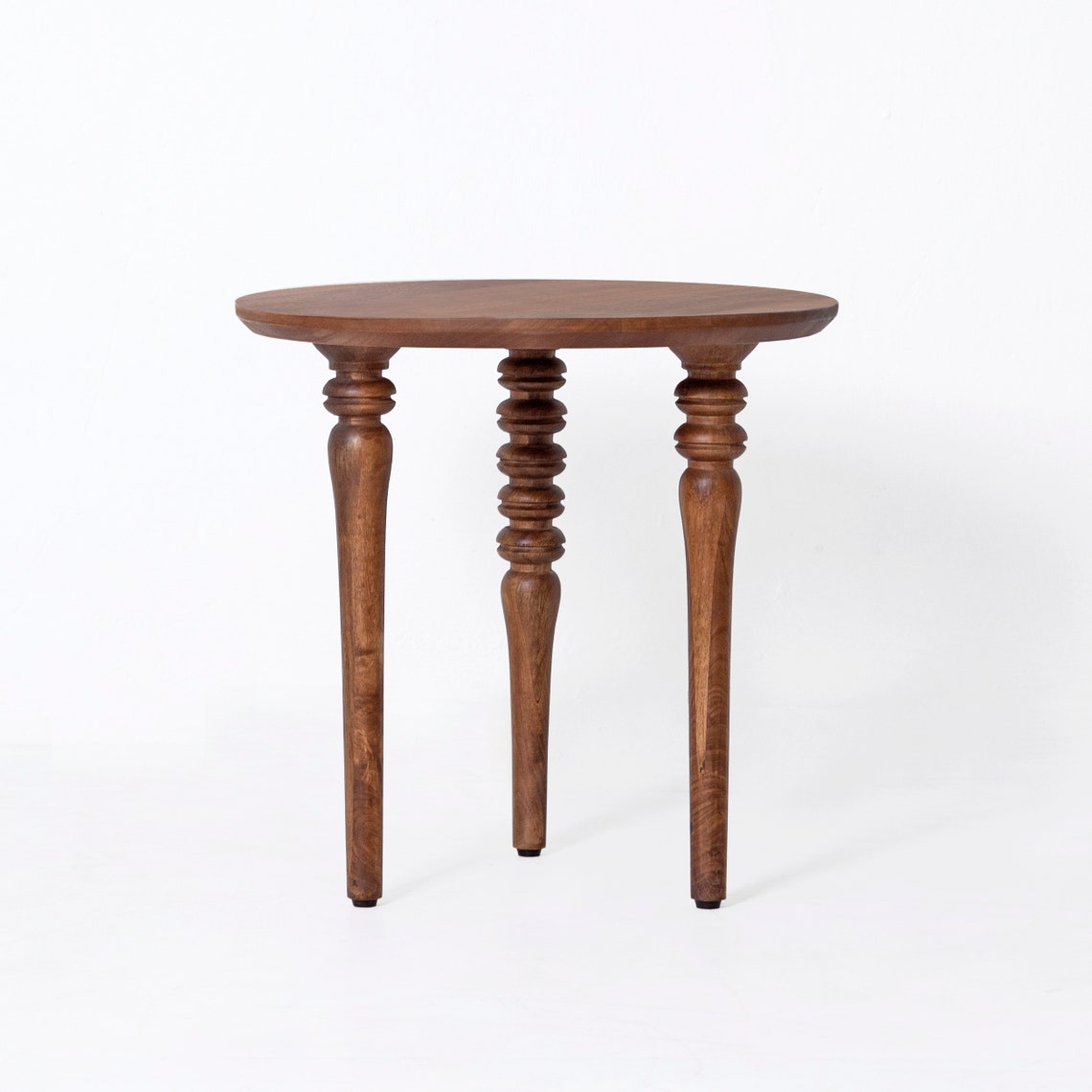 Elegant Wooden Side Table With Carved Legs - Etsy