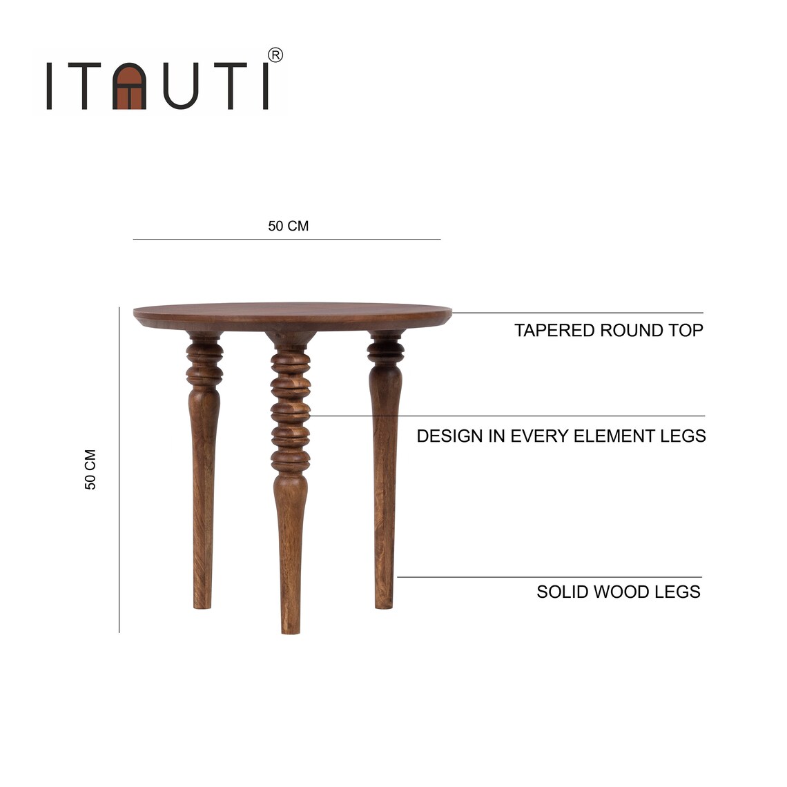 Elegant Wooden Side Table With Carved Legs - Etsy