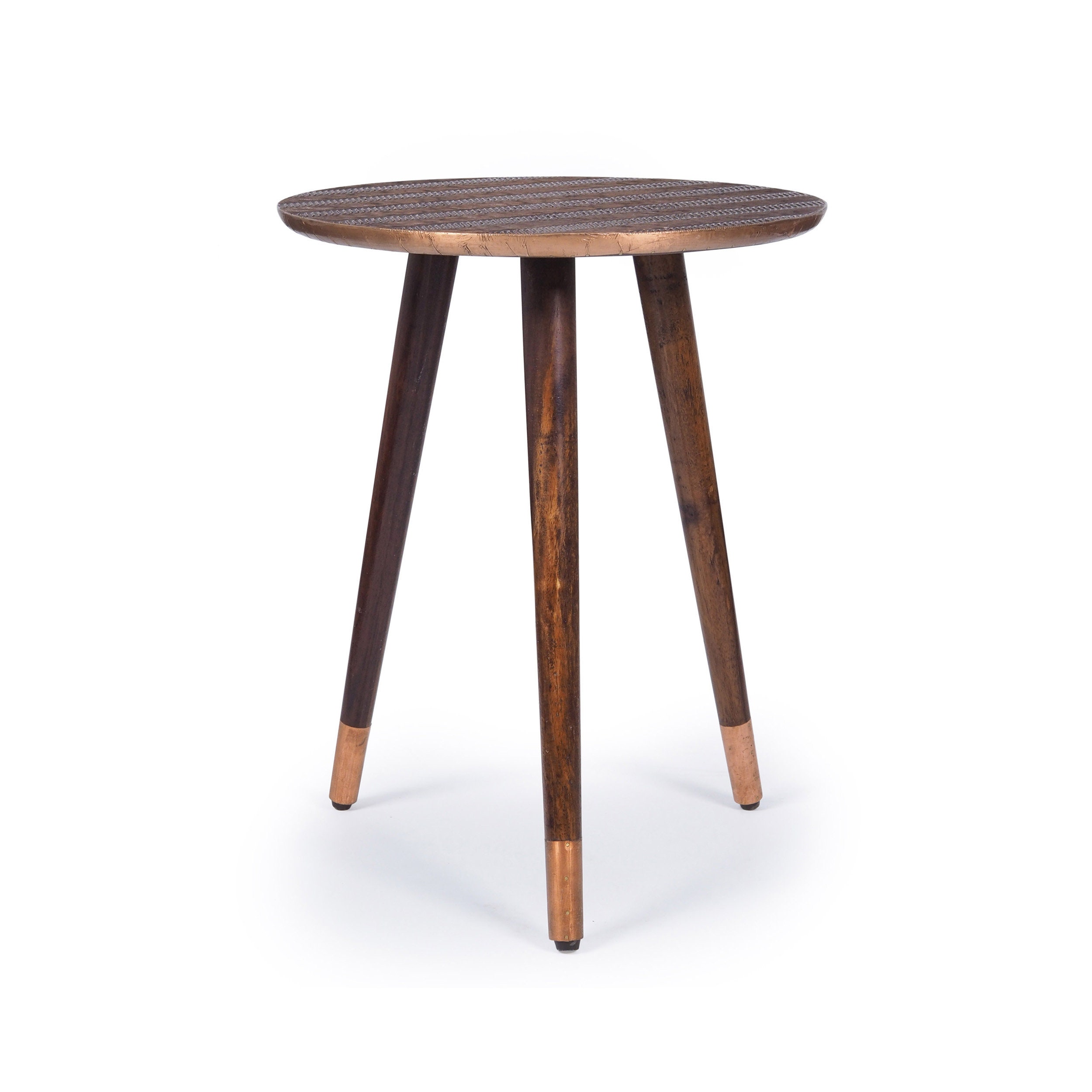 Hammered Copper Side Table: Mid-century Modern Accent Table - Etsy