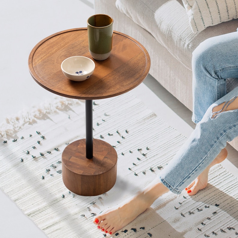 Side Table , Modern Minimalist Side Table: Sleek Harmony - Etsy