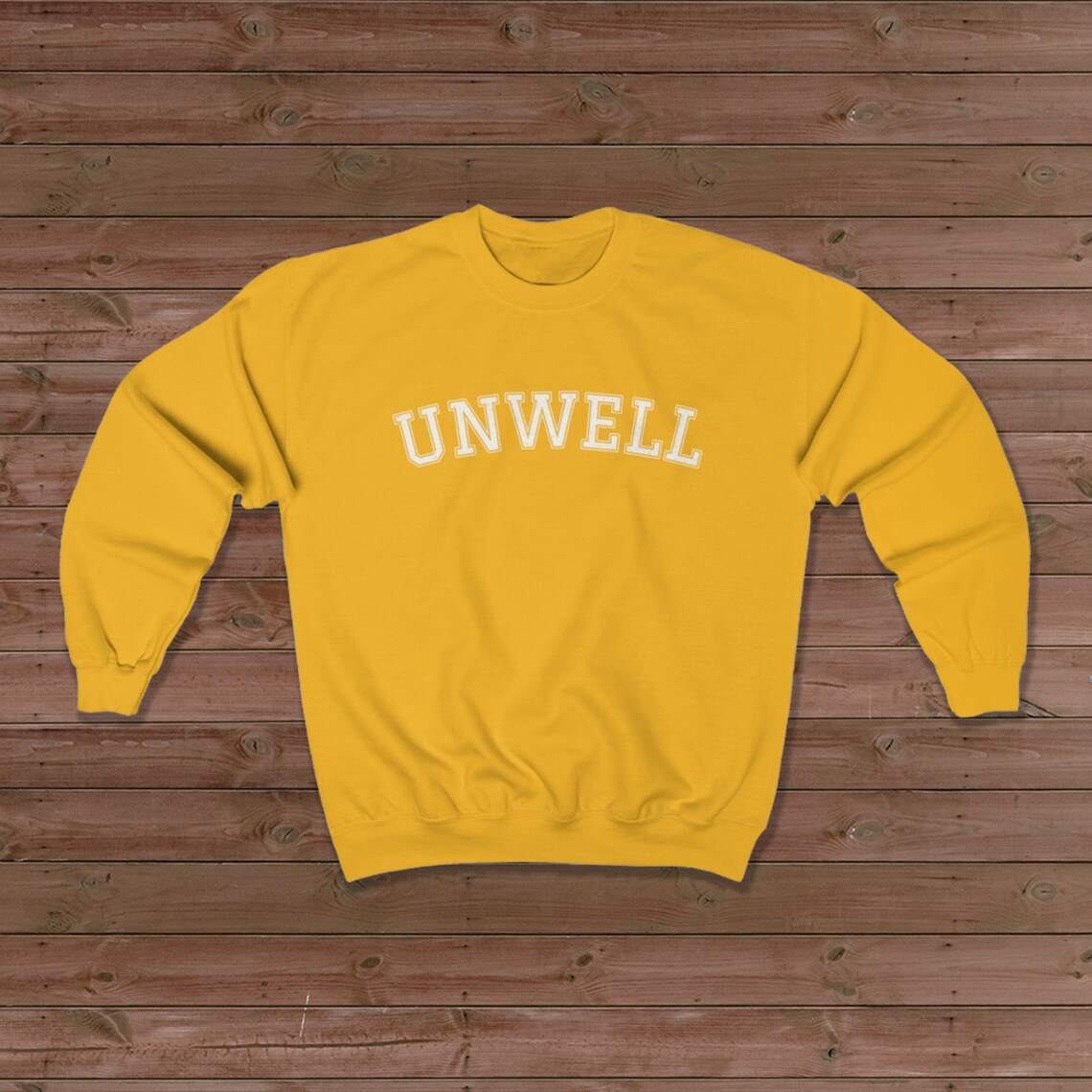 Unwell Collegiate Crewneck Sweatshirt Tummy Ache Shirt - Etsy