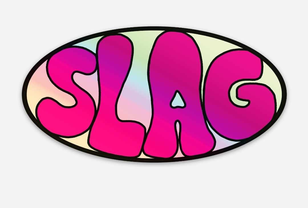 Holographic Slag Sticker - Etsy