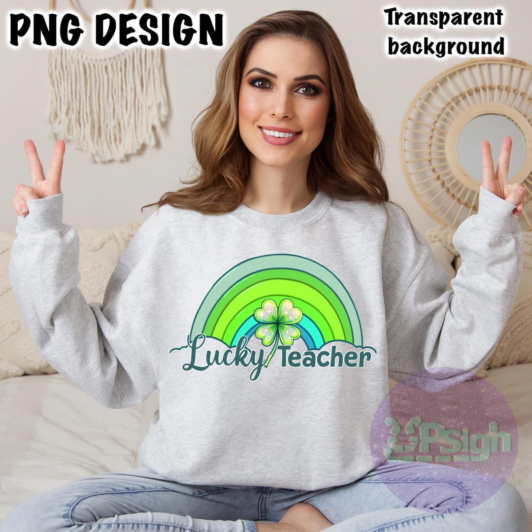 Lucky Teacher PNG Design | St Patricks Day Design | DTF Design ...