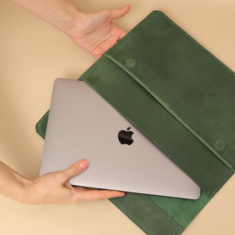 Leather 14 Inch Laptop Case - Etsy