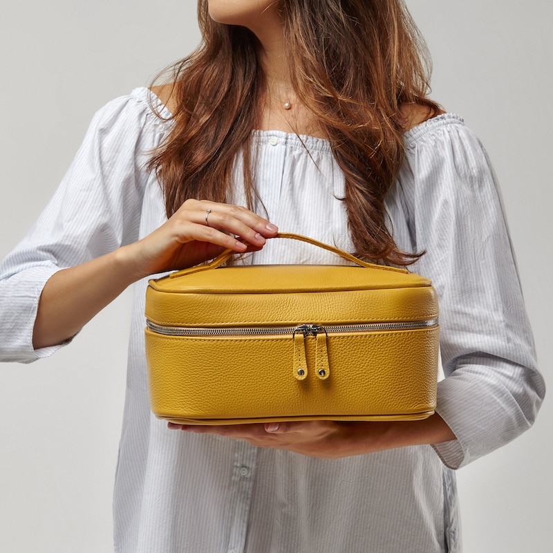 Leather Train Case - Etsy