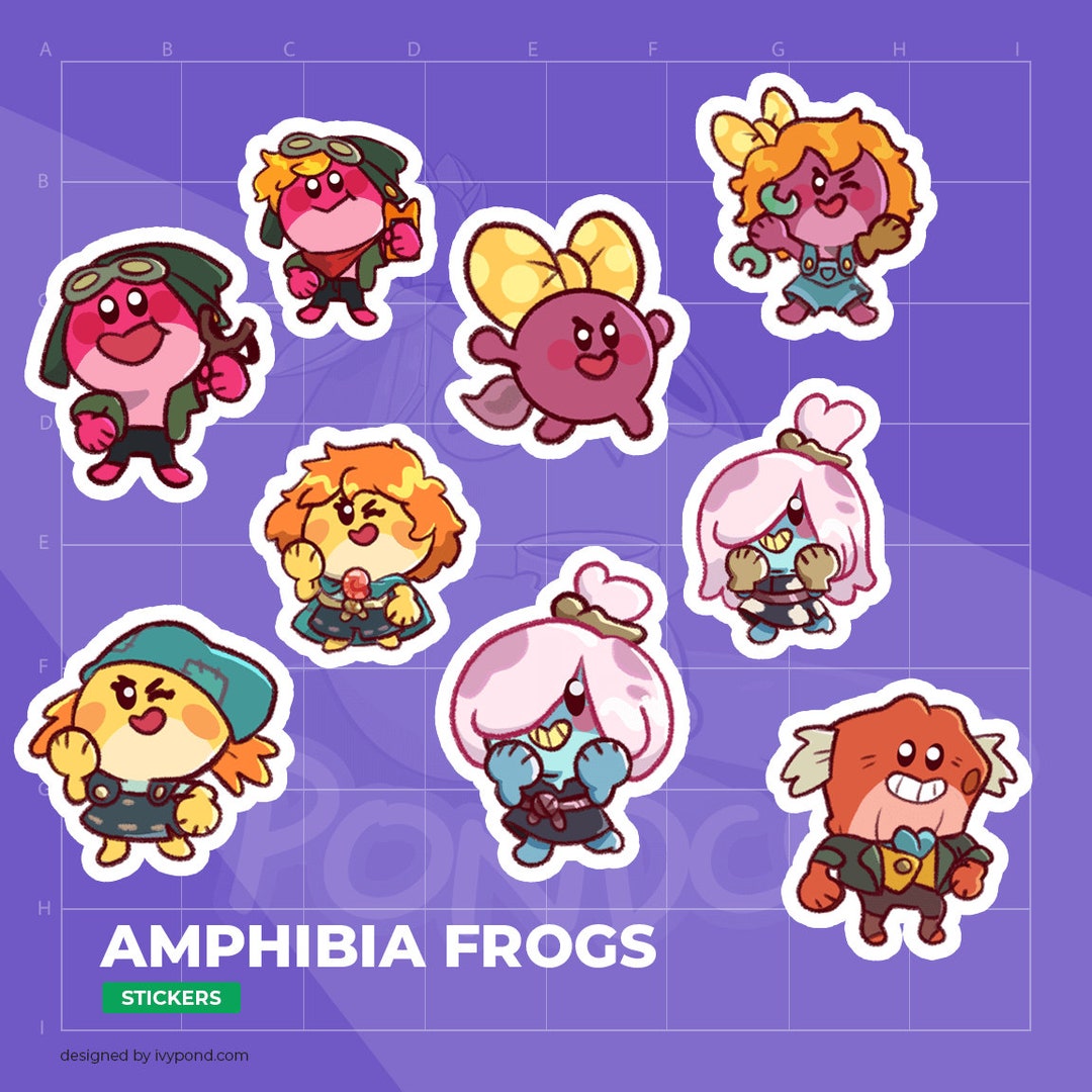 Amphibia Chibi Frogs Stickers - Etsy