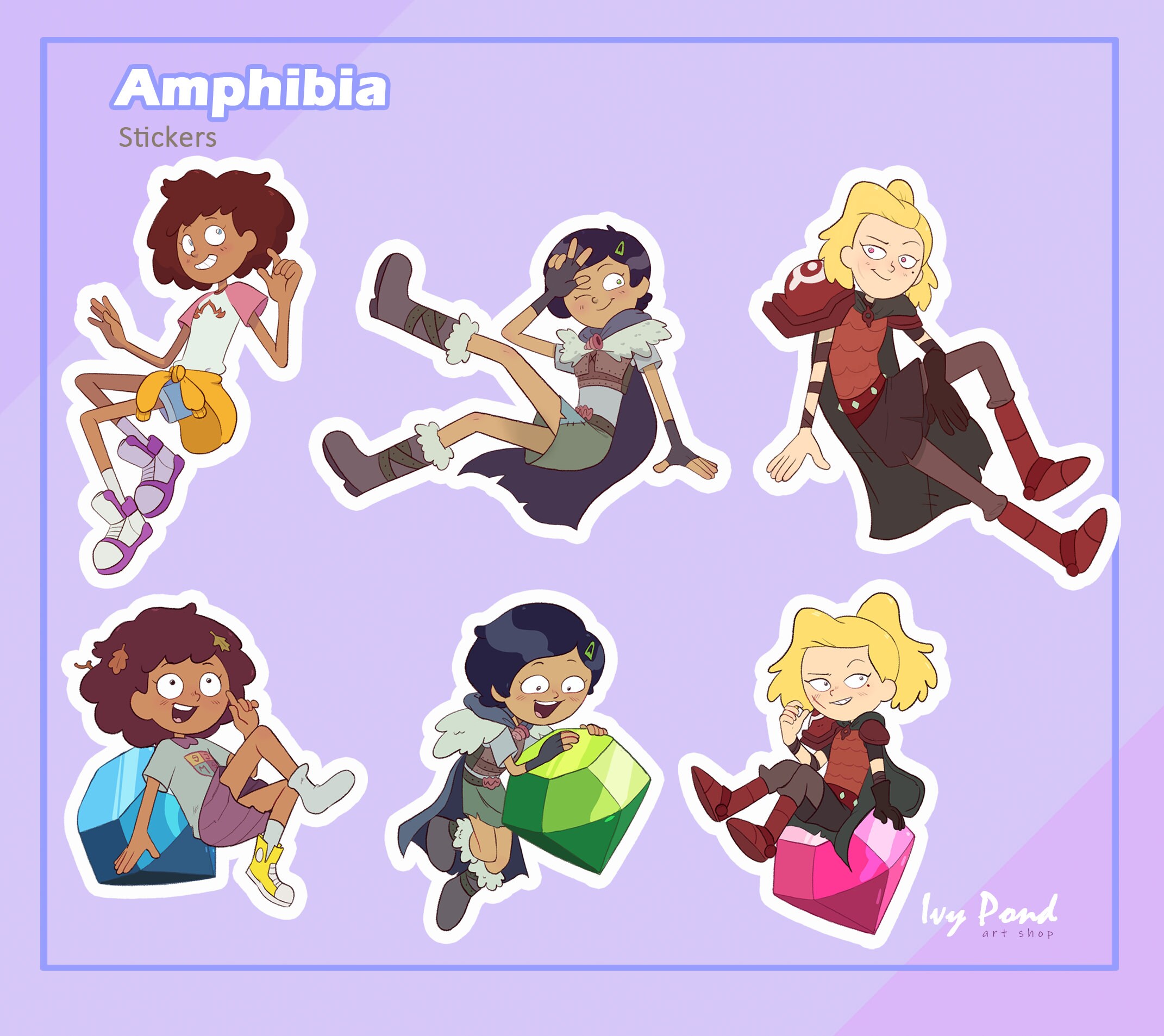 Amphibia Stickers Paper Stickers, Labels & Tags Paper & Party Supplies ...