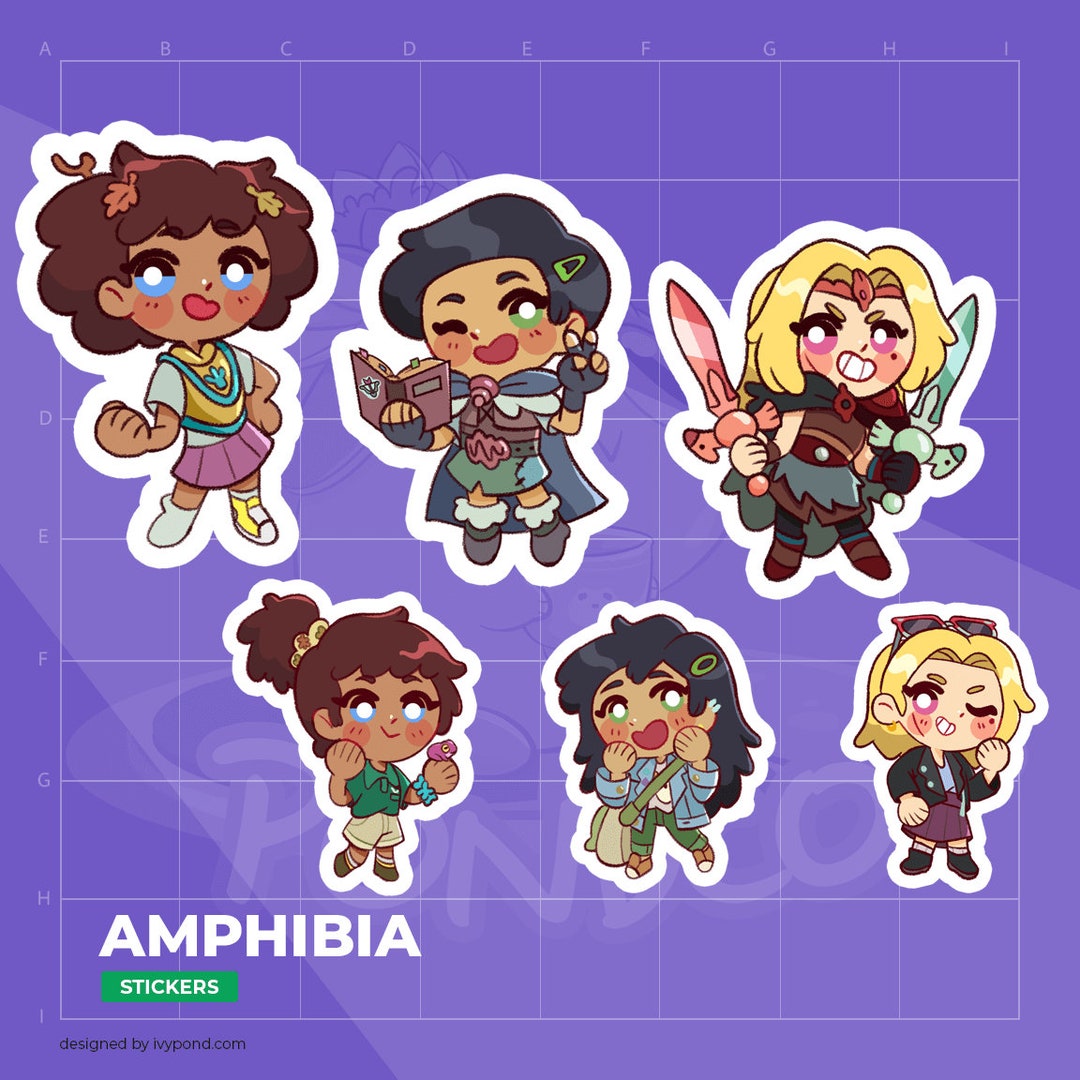 Amphibia Chibi Stickers Anne Marcy Sasha - Etsy UK