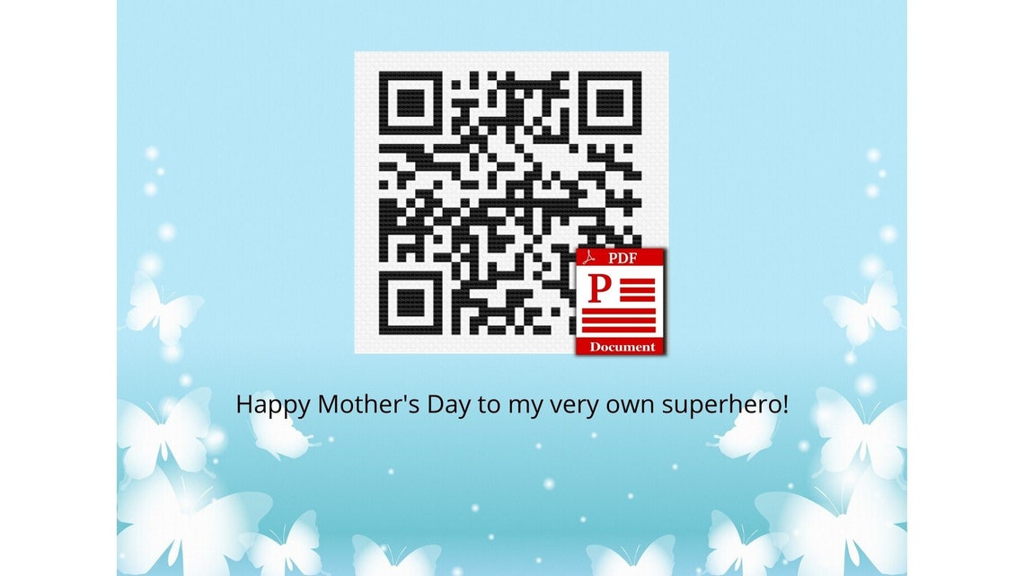Cross Stitch QR Code, Mothers Day Gift From Son, Mothers Day Handmade ...
