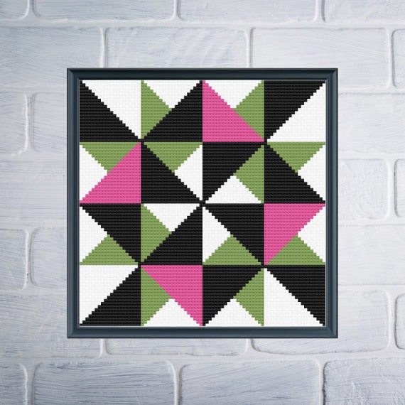 Pinwheel Cross Stitch Pattern Quilt Pattern Modern PDF - Etsy