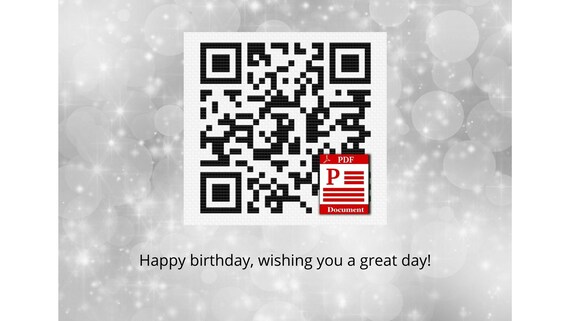 Birthday Cross Stitch QR Code Pattern Happy Birthday Wishing | Etsy