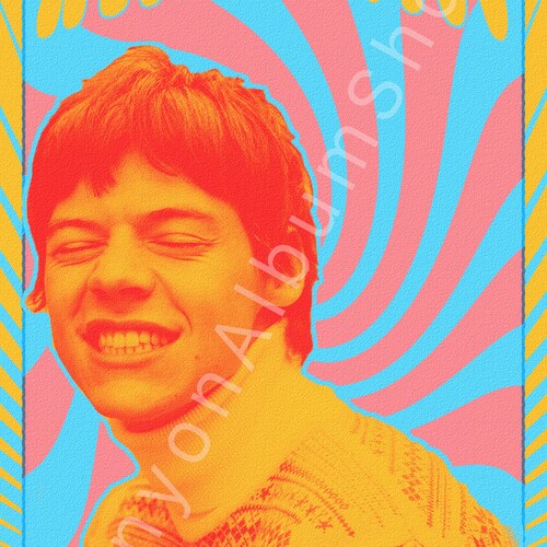 Harry Styles Psychedelic Poster digital Print - Etsy