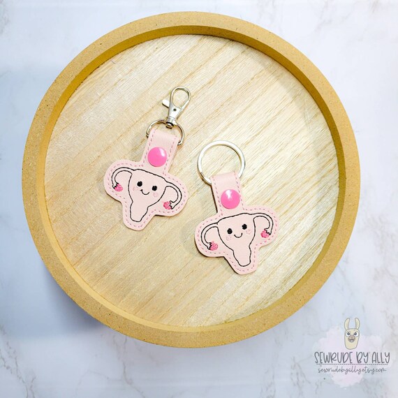 Happy Uterus Keychain - Etsy