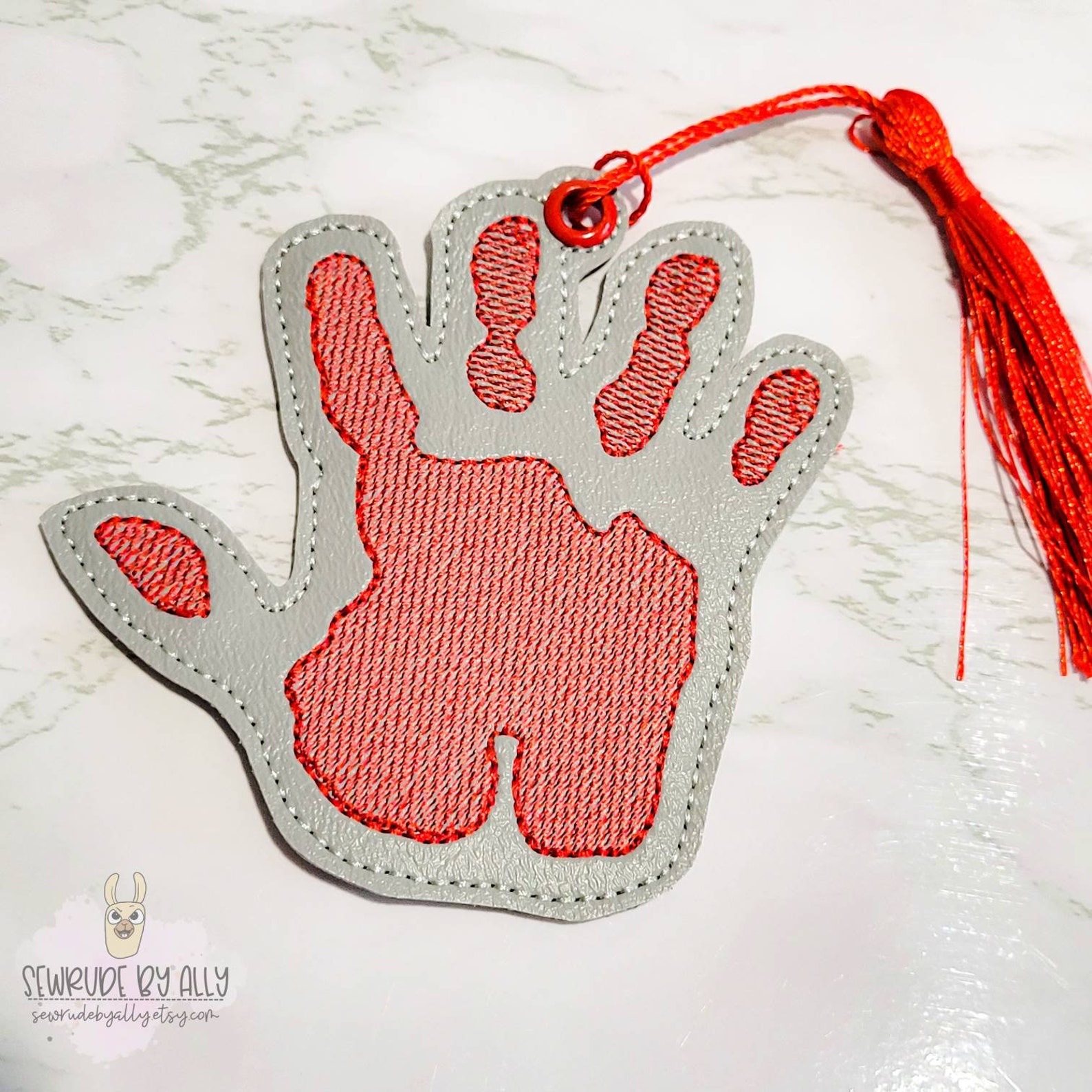 Bloody Handprint Bookmark Halloween Book Marker Crime Scene - Etsy