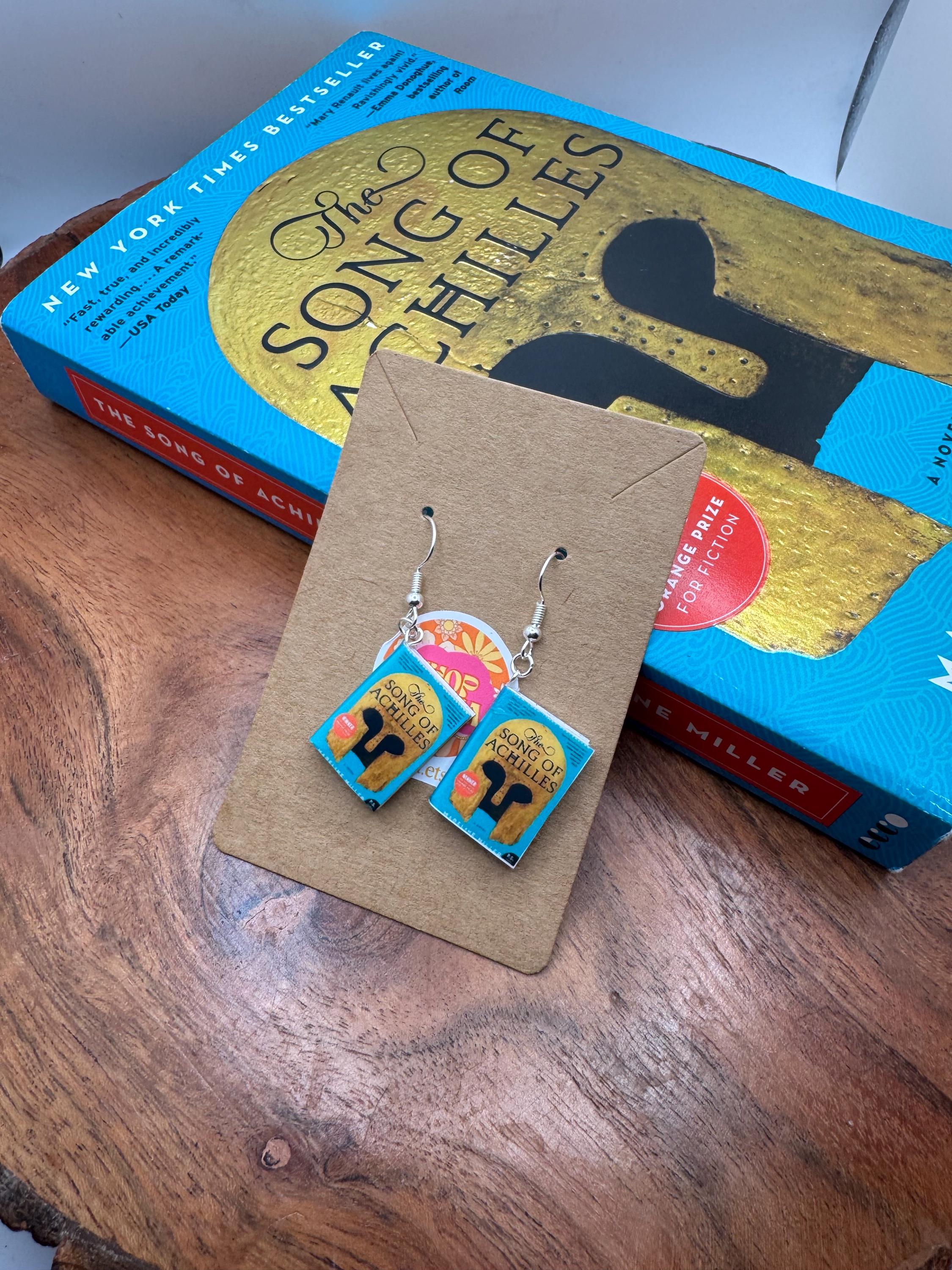 Custom Mini Book Earrings - Etsy