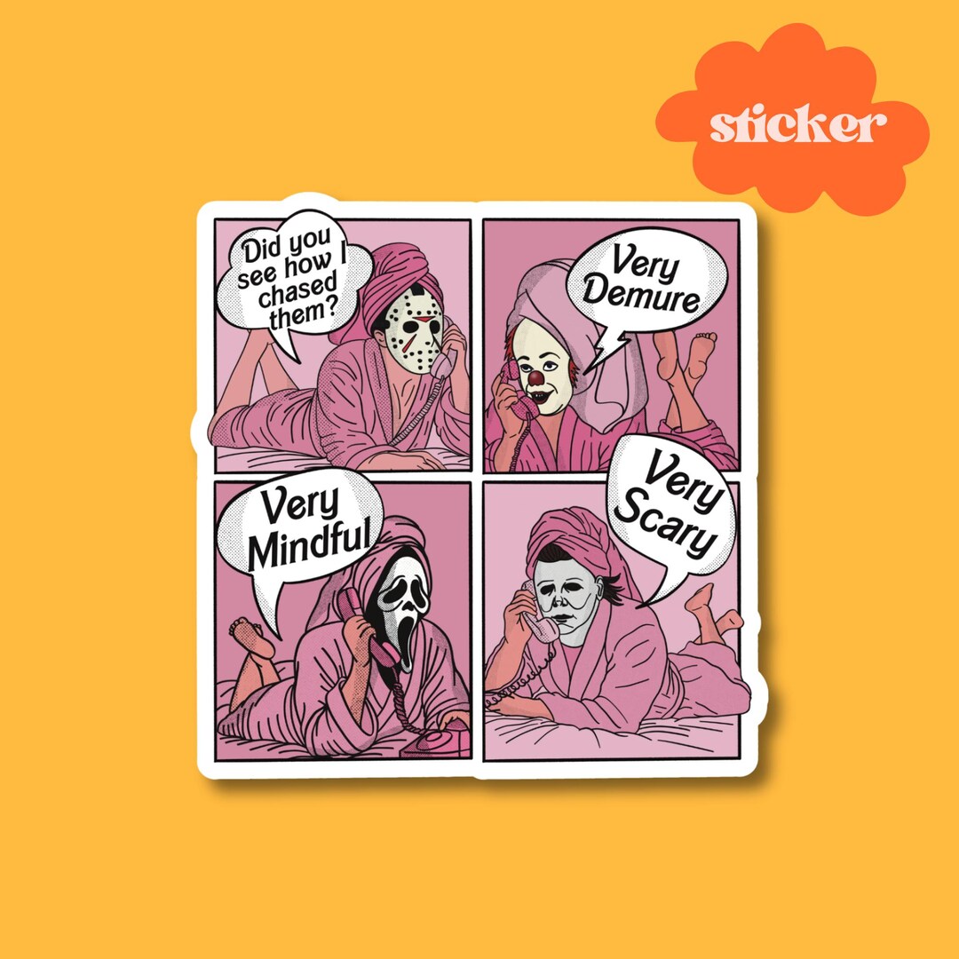 Horror Icons Very Demure Sticker Waterproof and Holographic Stickers ...