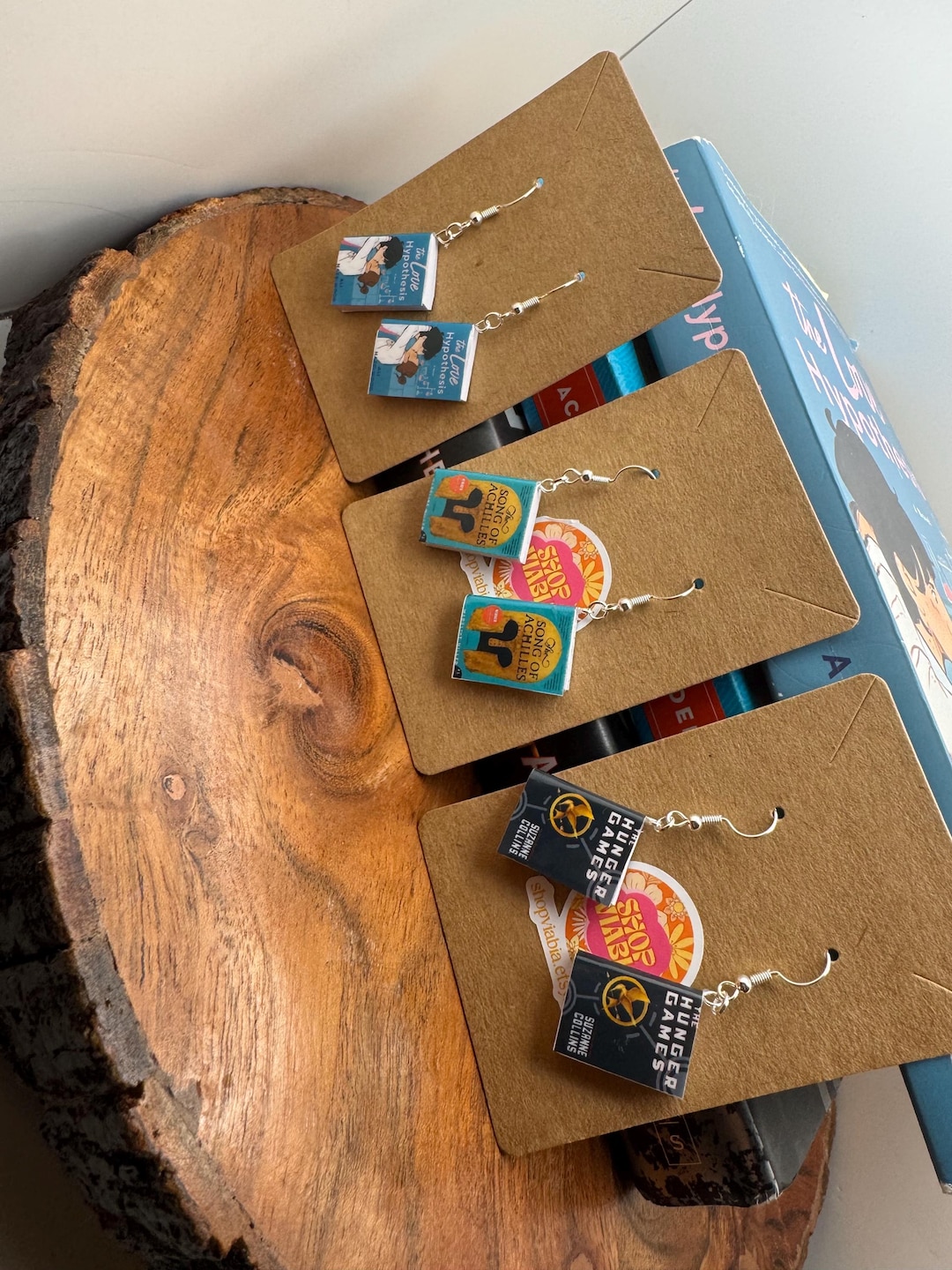 Custom Mini Book Earrings - Etsy