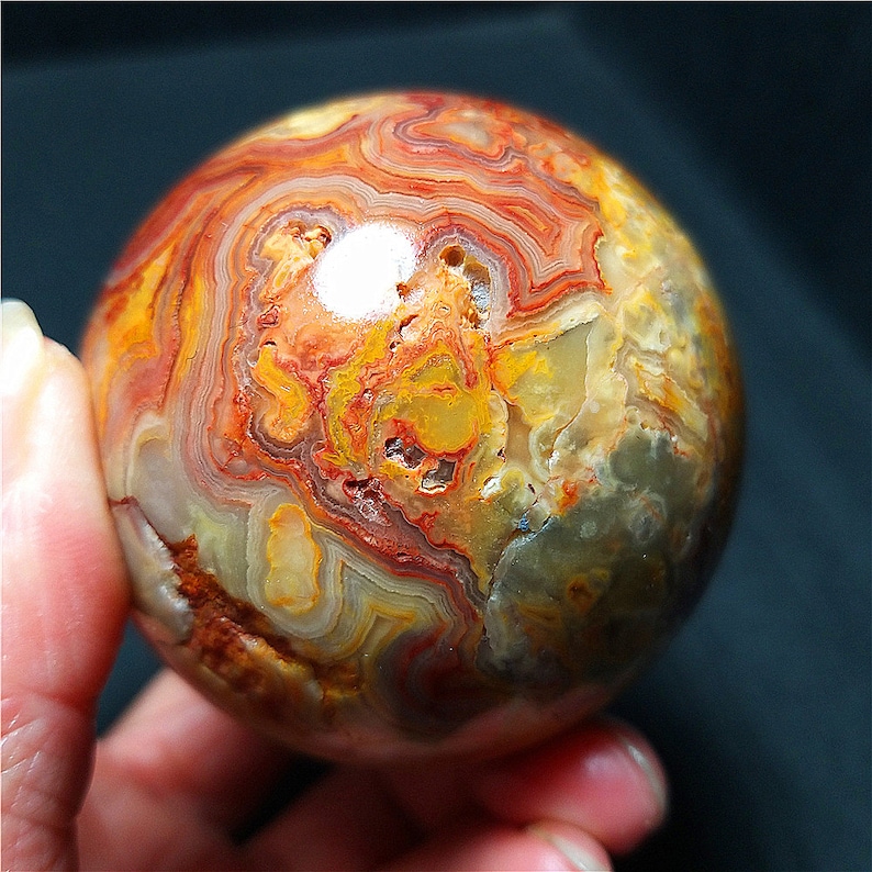 AAA Natural Polished Mexico Banded Agate Crystal Sphere Ball - Etsy