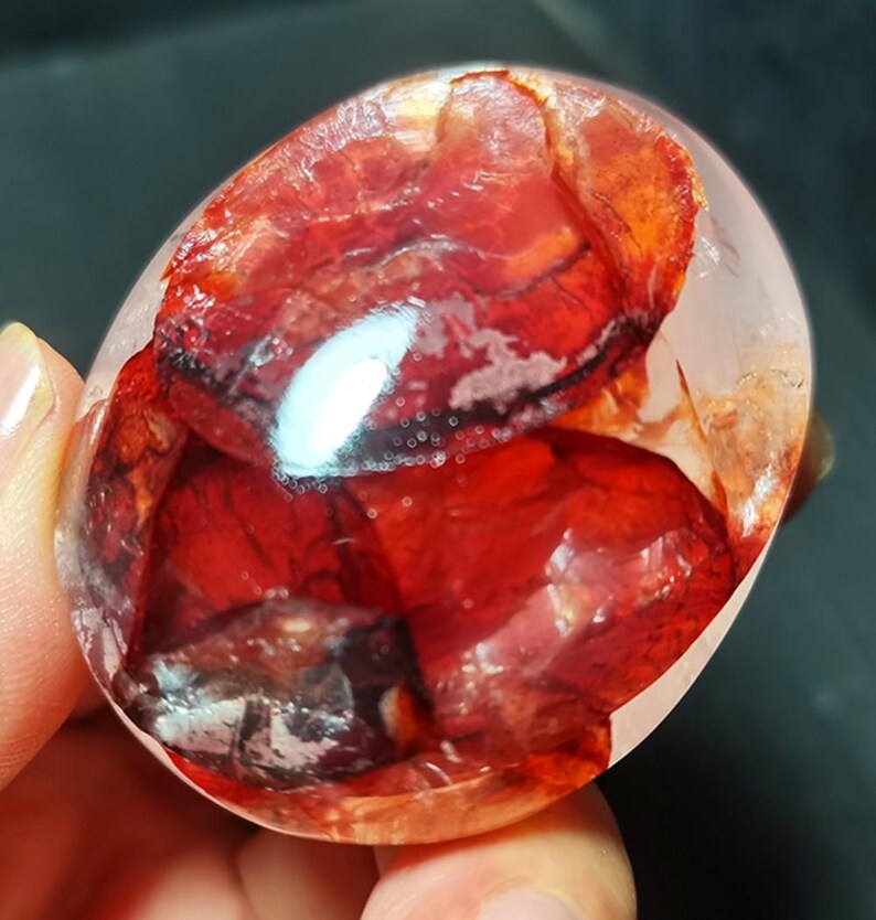 Natural Red Quartz Crystal : Landscape Energy Stone Decoration - Etsy UK