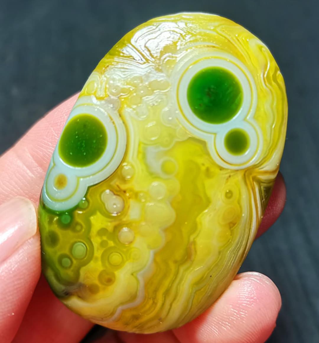 RARE Gobi Agate Eyes Stone: Hand Carved Healing Crystal, 31.6g - Etsy