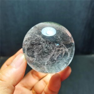 Natural Polished Green Ghost Phantom Eye Quartz Crystal Ball Healing ...