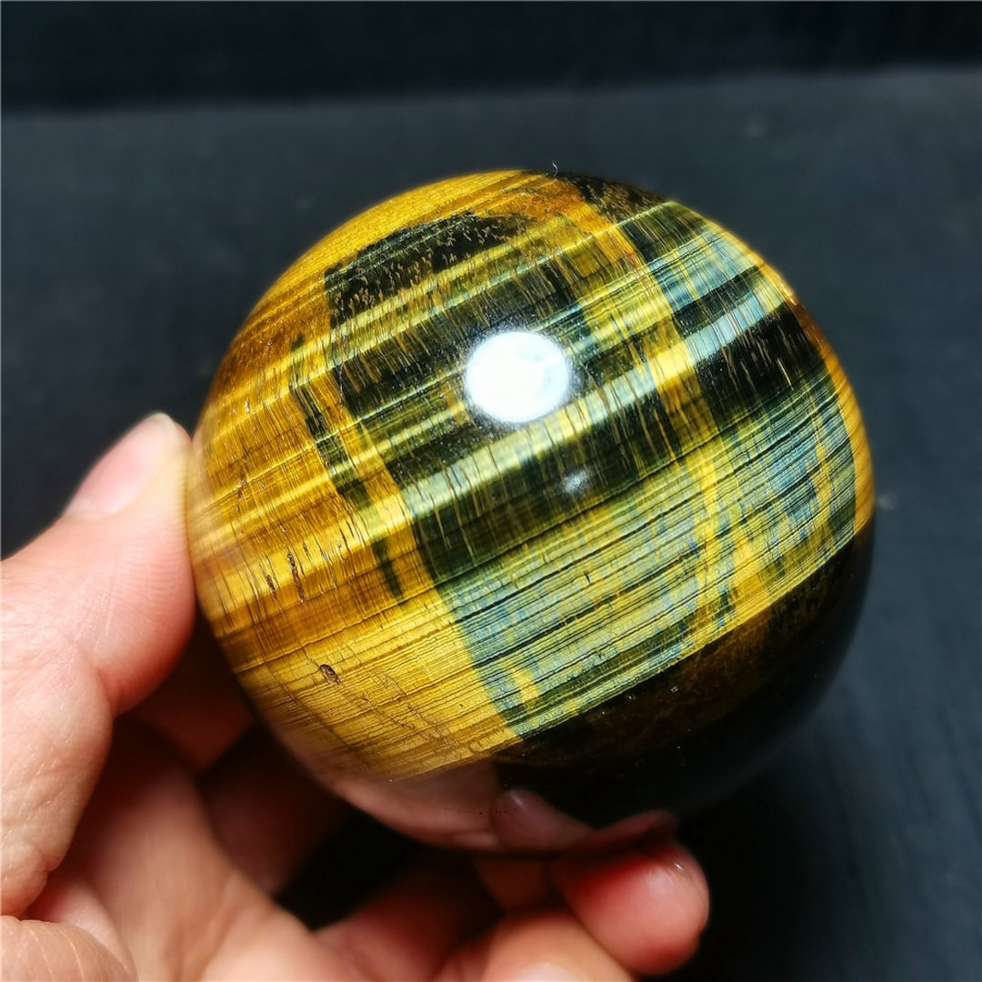 Natural Tiger's Eye Sphere Ball/energy Stone/decoration/healing ...