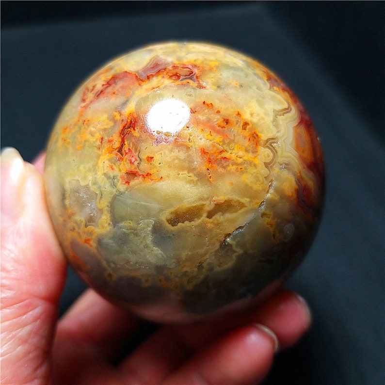 AAA Natural Polished Mexico Banded Agate Crystal Sphere Ball - Etsy